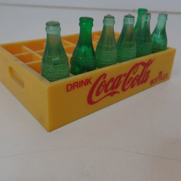 Coca Cola | Accents | Vintage Drink Cocacola Mini Yellow Tray With 7 ...